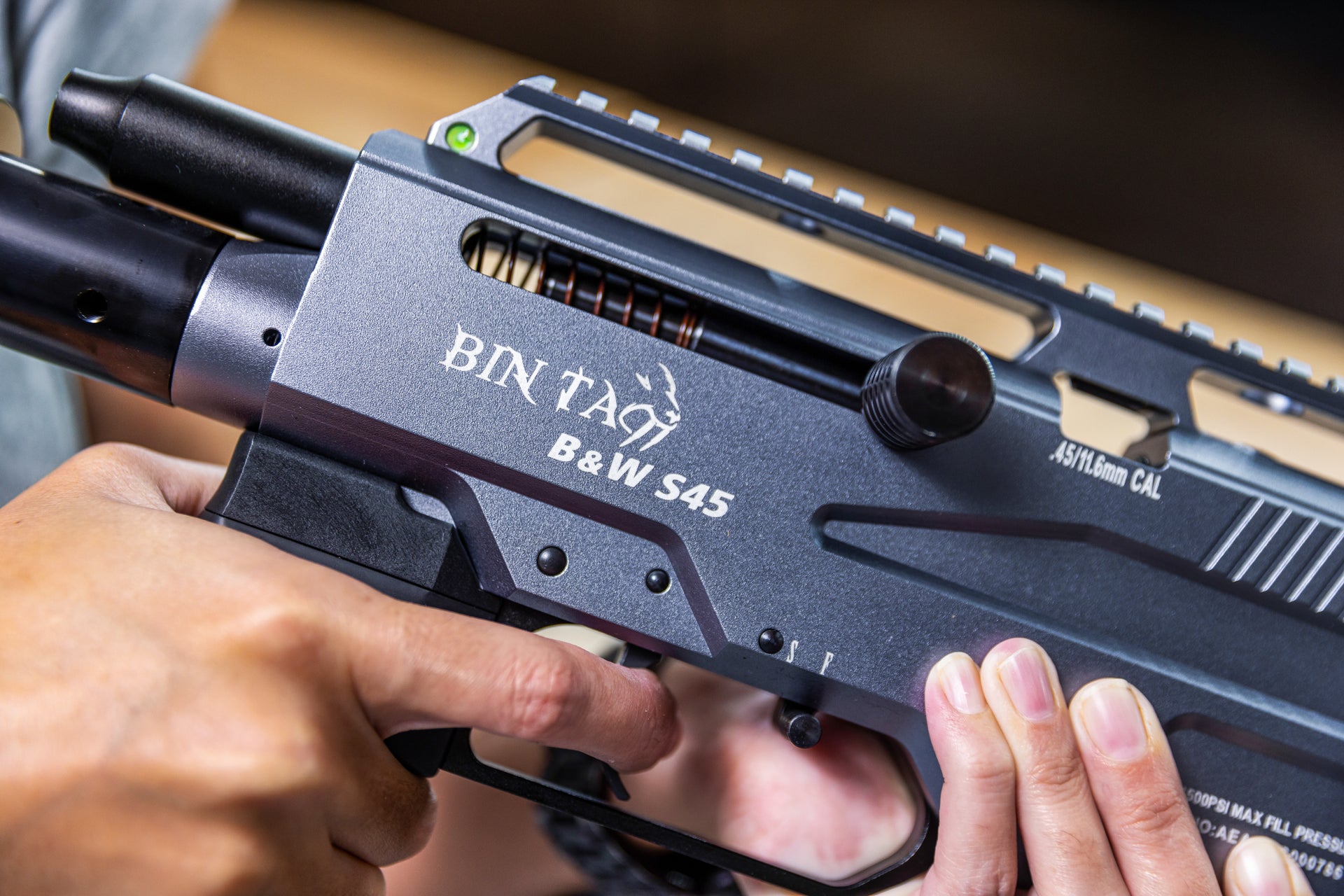 BINTAC S45 REGULAR - .45 CALIBER SEMI AUTO 350CC ALUMINUM FRONT AIR TA – Air Power Depot